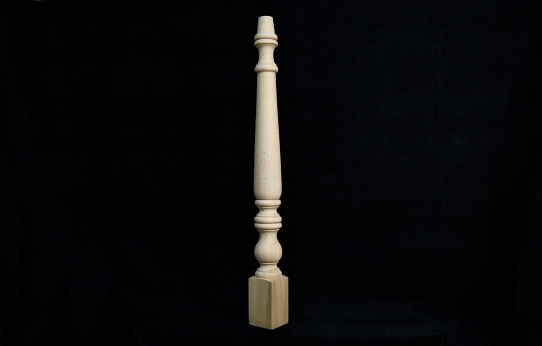 Farmhouse Wood Table Leg, Custom Wood Leg, Turned Leg, Dining Table Leg ...