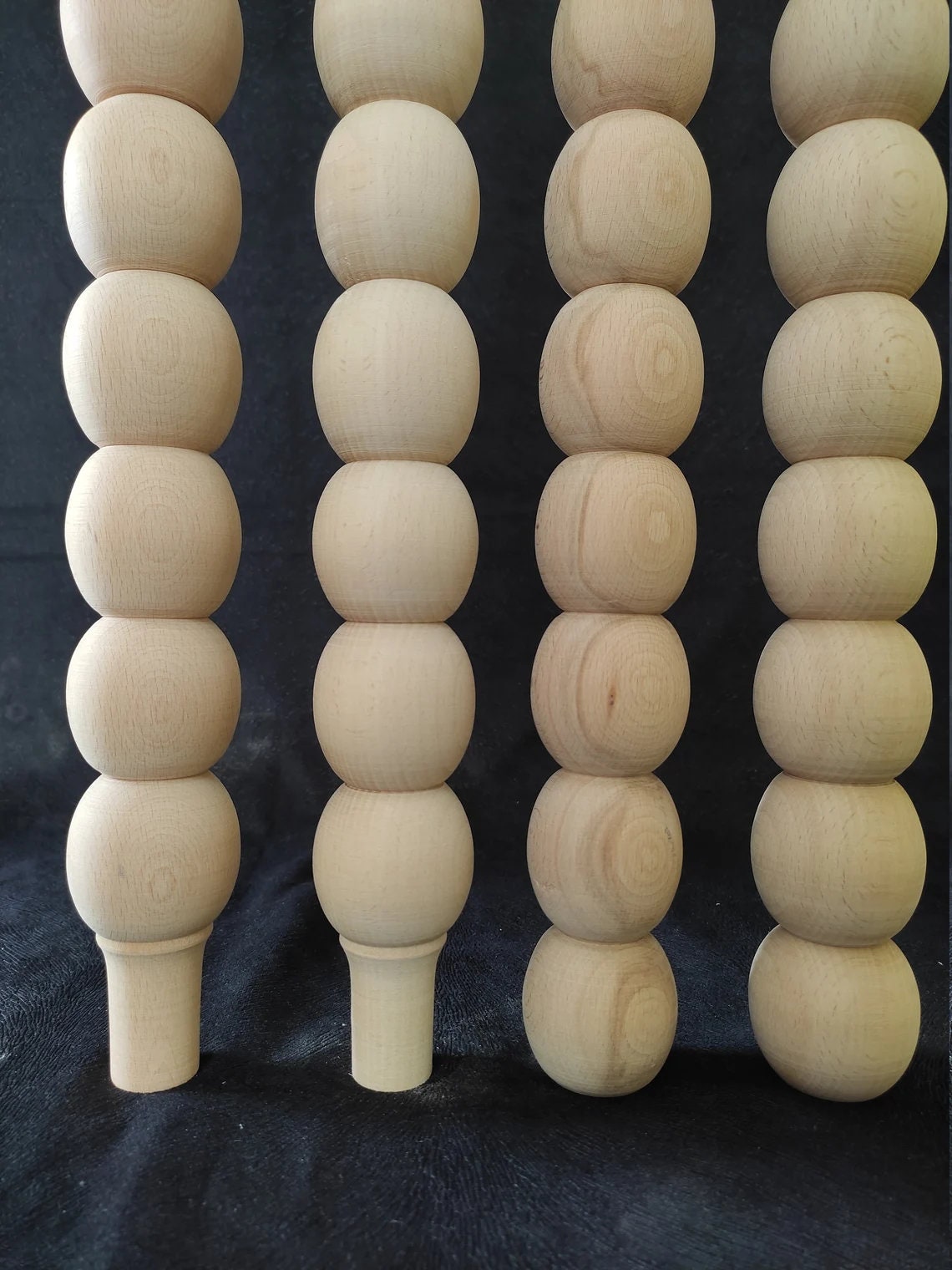 Round Modern Bead Wood Table Leg Farmhouse Furniture Leg - Etsy
