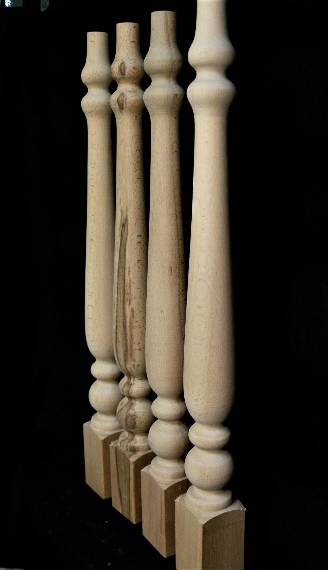 Set of 4 High Quality Farmhouse Wood Dining Table Legs Wooden Country ...