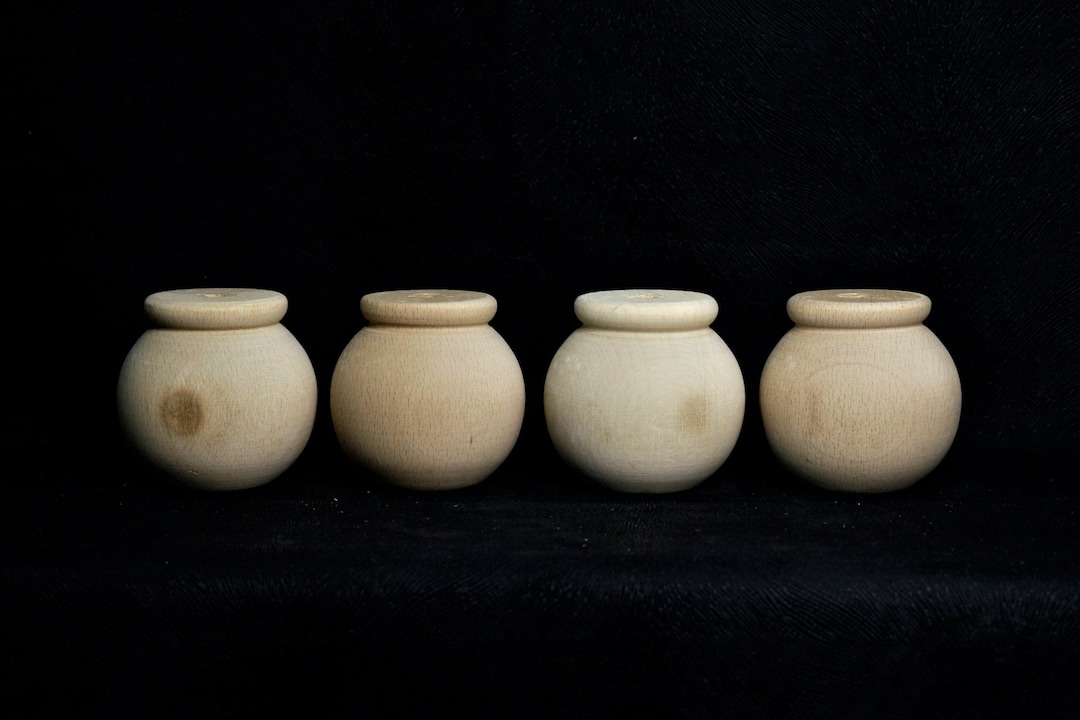 Set of 4 Dresser Round Ball Bun Furniture Legs Feet Raw Feet Legs for ...
