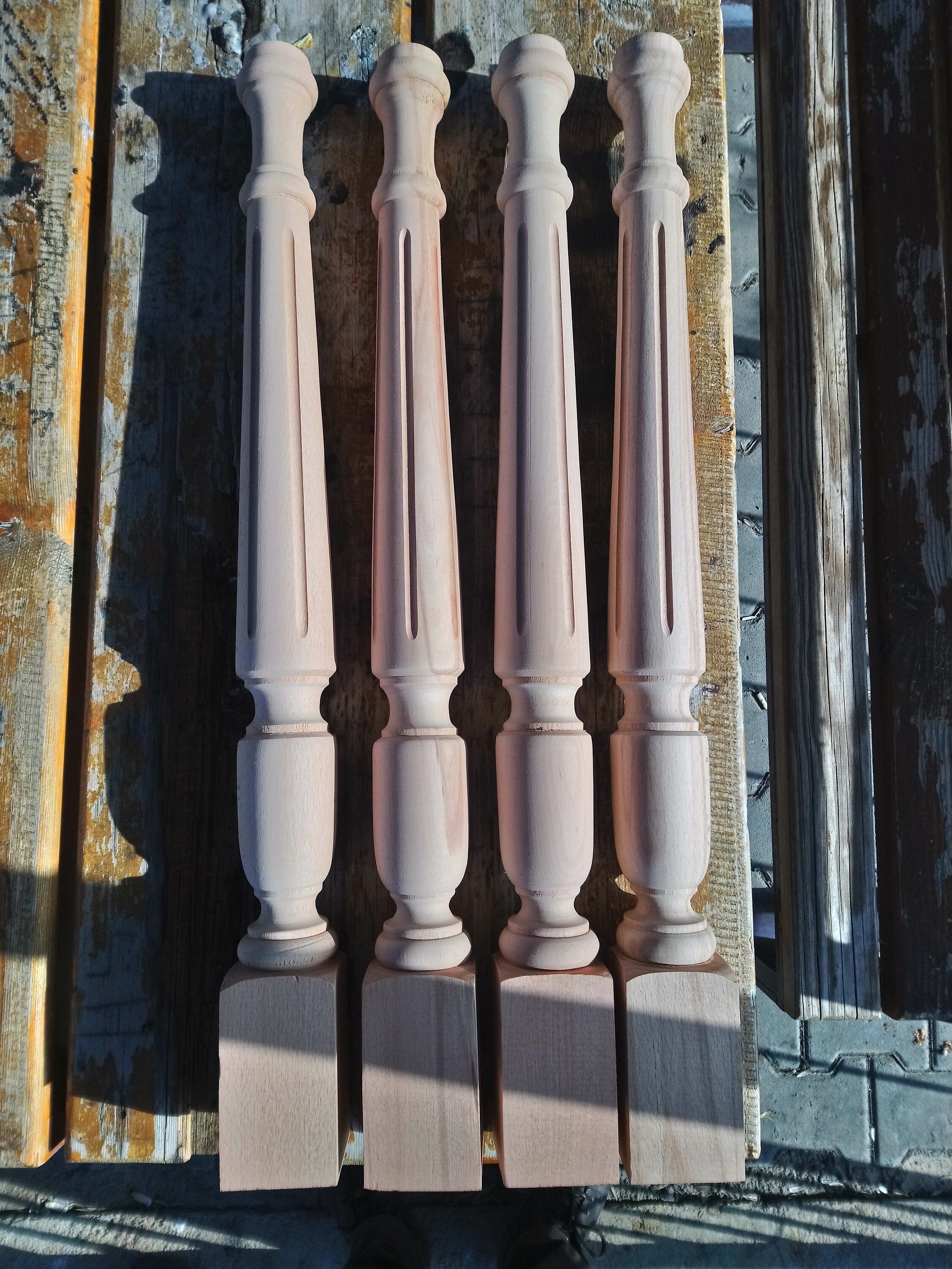 Farmhouse Wood Table Legs Kitchen Island Legs Dinner Table Legs Mid ...