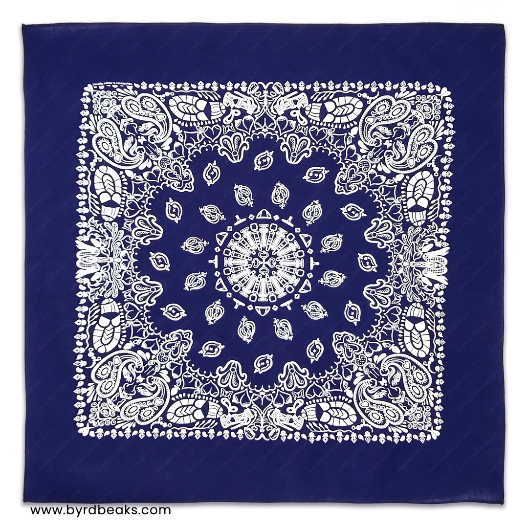 Navy Blue Naughty Paisley Bandana - Etsy