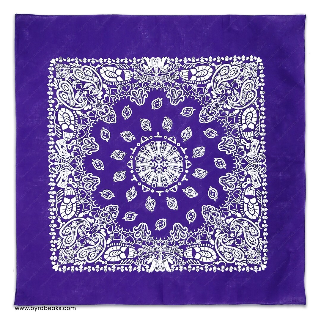 Purple Naughty Paisley Bandana - Etsy