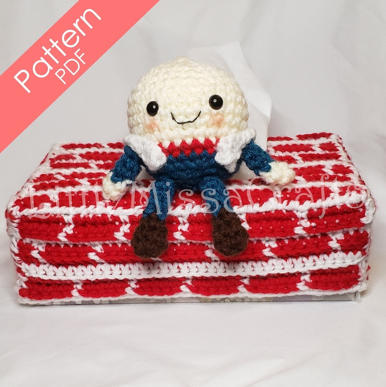 Crochet Pattern Humpty Dumpty and Wall Tissue Box Cover Plush Toy PDF ...