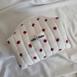 Medium Ladybug Handmade Quilted Makeup Bag With Lining & Zipper - Etsy UK