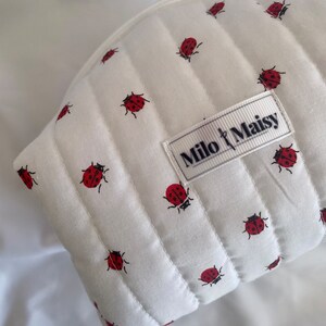 Medium Ladybug Handmade Quilted Makeup Bag With Lining & Zipper - Etsy UK