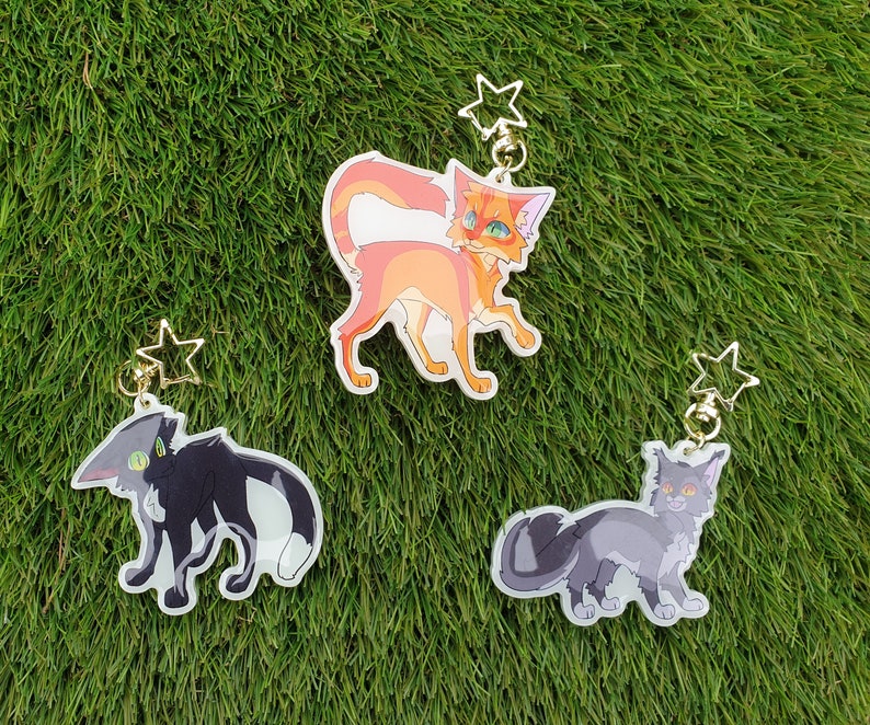 Warrior Cats Glow in the Dark Trio Keychains - Etsy