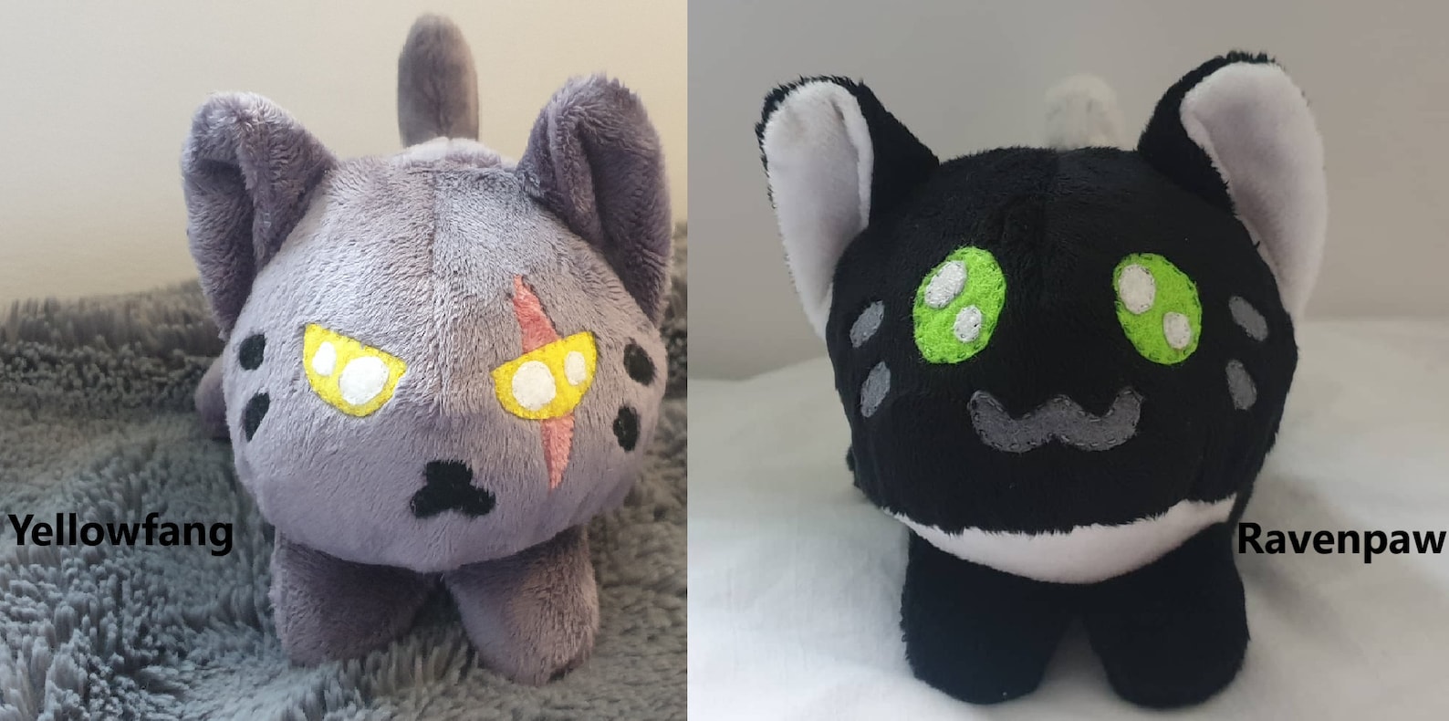Warrior Cats Inspired Beanie Plushies Mapleshade Snowtuft and - Etsy