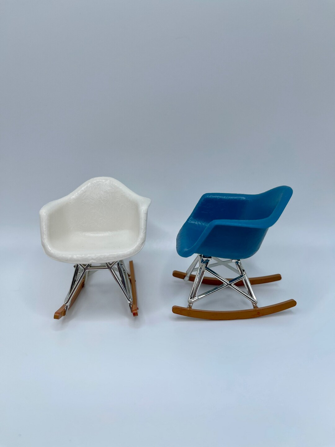 1:12 Scale Miniature Rocker Chair in Ultramarine Blue or White, Mini ...