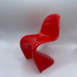 1:6 Scale Verner Panton Chair Mid Century Modern Acrylic Mini, MCM ...