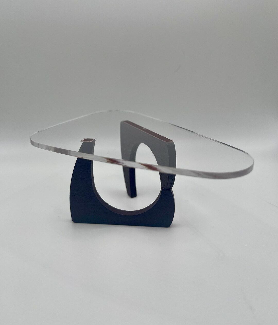 1:6 Scale Miniature Coffee Table, Triangle Top Wooden Table, MCM Mid ...