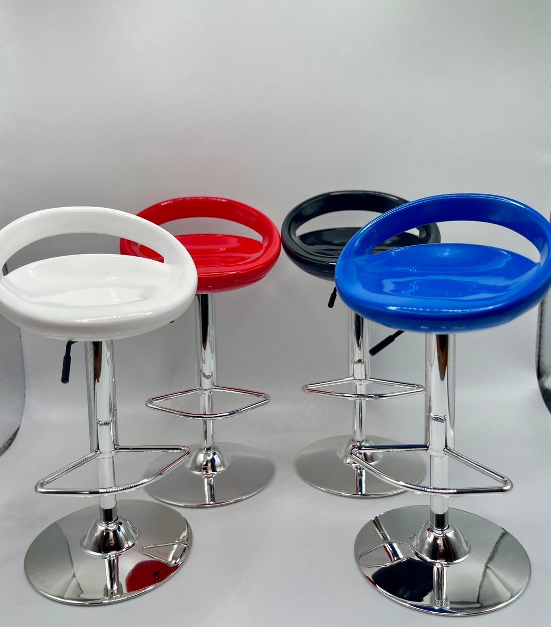 1:6 Scale Miniature Bar Stool Mid Century Modern Acrylic Mini, MCM ...