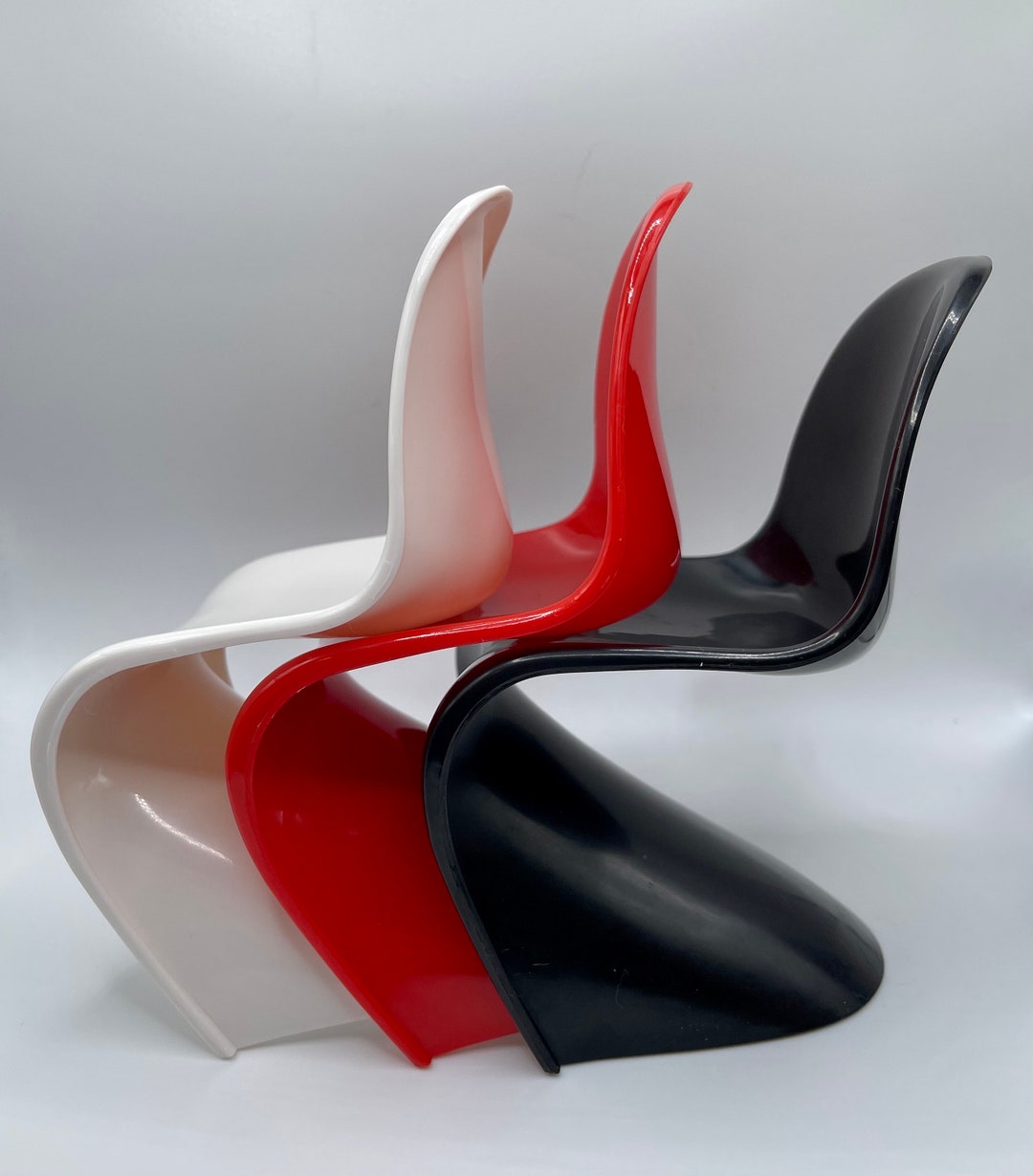 1:6 Scale Verner Panton Chair Mid Century Modern Acrylic Mini, MCM ...
