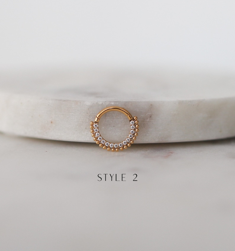 Daith Hoop Diamond Daith 316 Surgical Steel Helix Piercing - Etsy