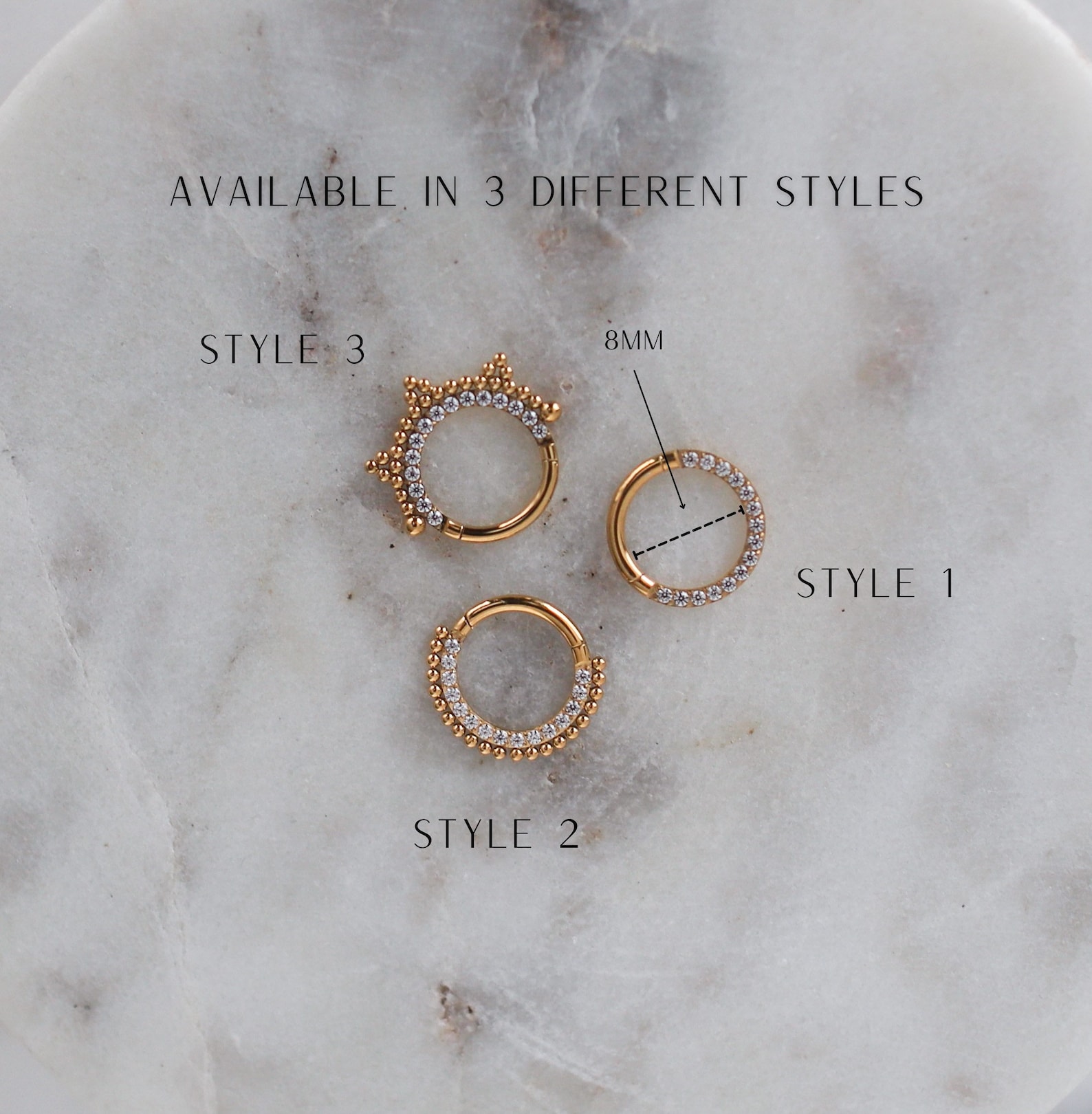 Daith Hoop Diamond Daith 316 Surgical Steel Helix Piercing - Etsy