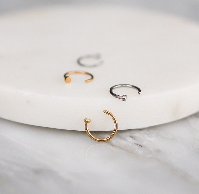 Gold/silver Snug Nose Ring Hoop Piercing Jewelry - Etsy