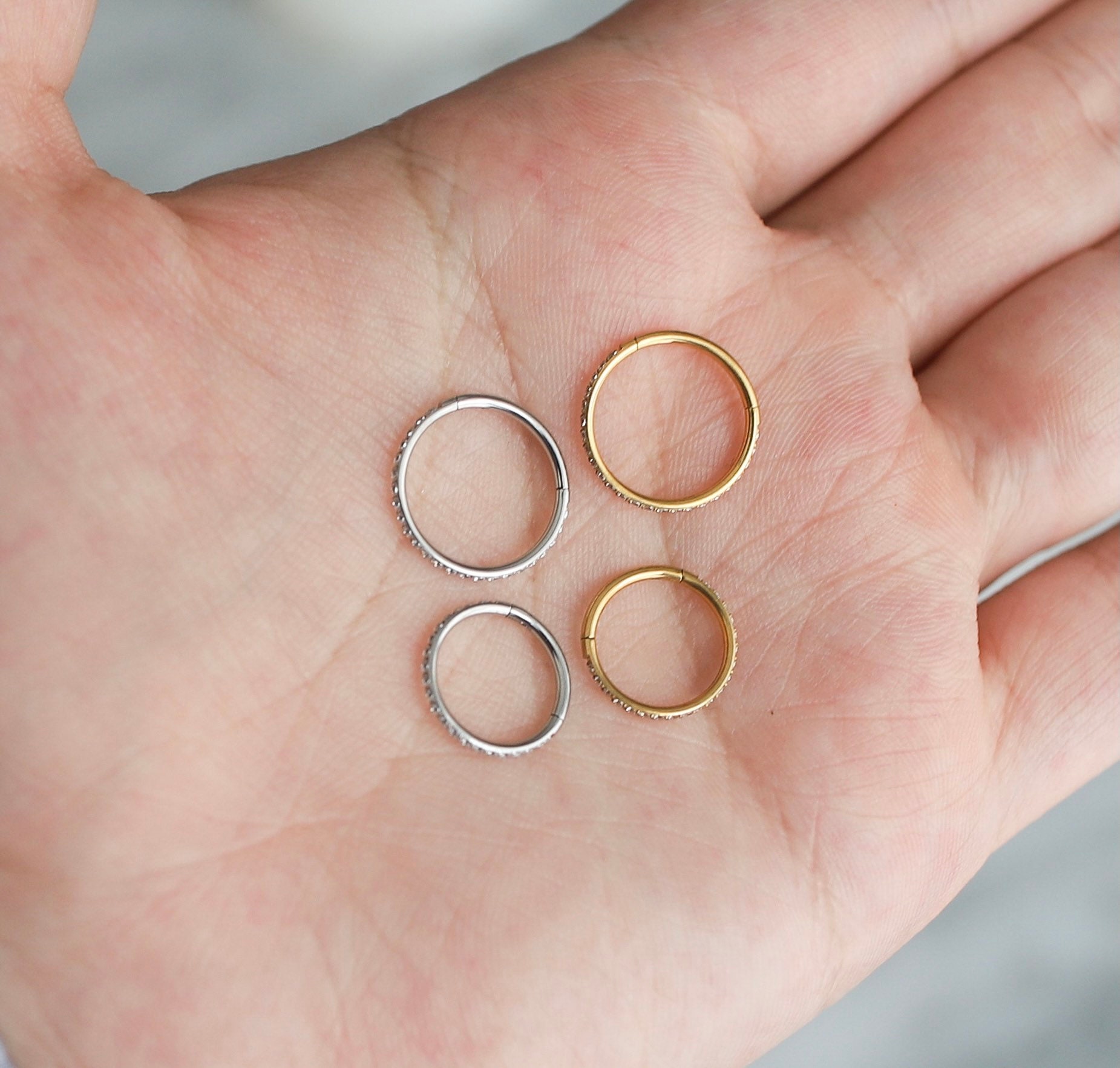 Dainty Conch Hoop Minimalistic Thin Hoop Cartilage Hoop 316 | Etsy