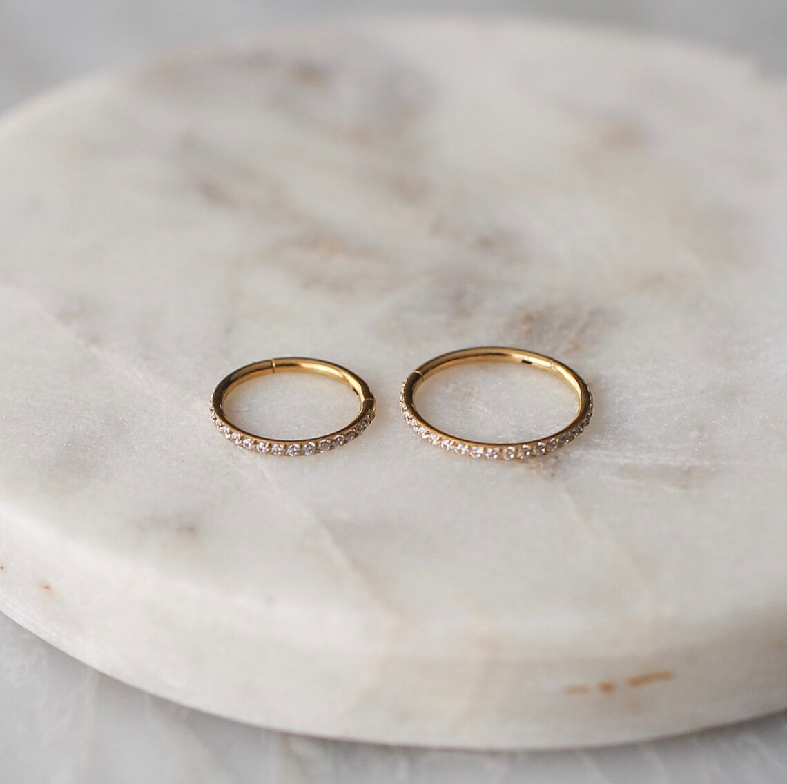 Dainty Conch Hoop Minimalistic Thin Hoop Cartilage Hoop 316 | Etsy