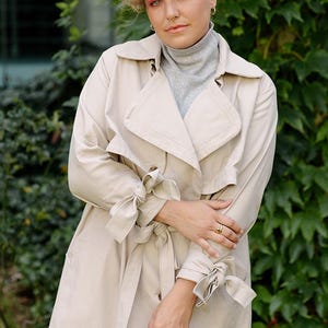 Trench Coat Printed Sewing Pattern | Xs-xxxl | Paper Pattern | Coat ...