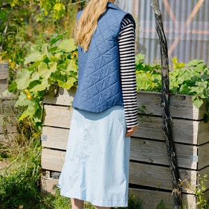 Quilted Gilet Sewing Pattern Denim Vest Pattern | XS-XXXL | Instant ...