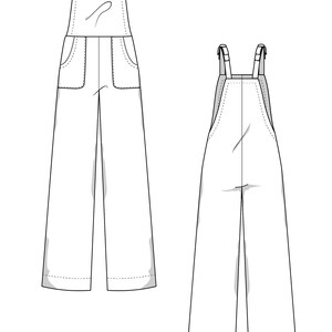 Overalls Sewing Pattern PDF | Xs-xxxl| Instant Download | Overalls ...