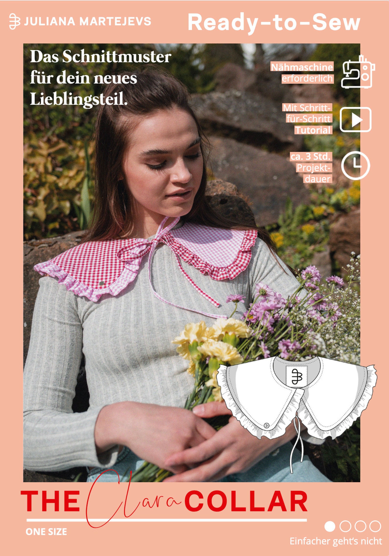 Peter Pan Bubi Collar With Ruffles Paper Pattern | A0 | Sewing ...