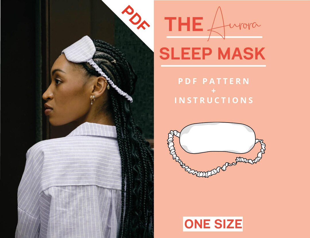 Sleep Mask Sewing Pattern PDF | Instant Download | Sleeping Mask ...