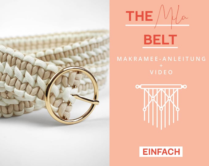 Macramé Belt Pattern and Tutorial | PDF Download | Macramé Beginner ...