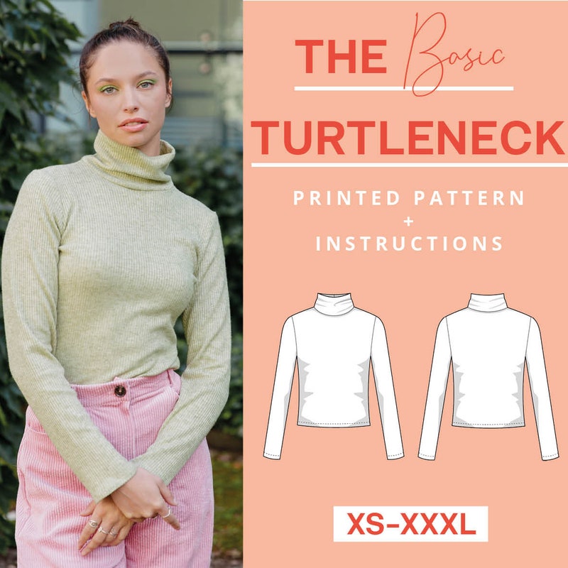 Turtleneck Sewing Pattern - Etsy