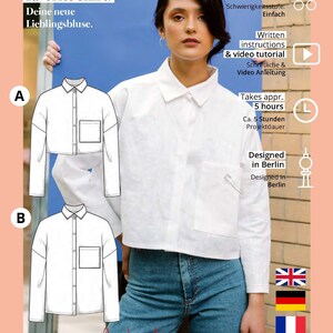 Linen Sewing Patterns Blouse Shirt and Shorts Pattern PDF | Co-ord XS ...