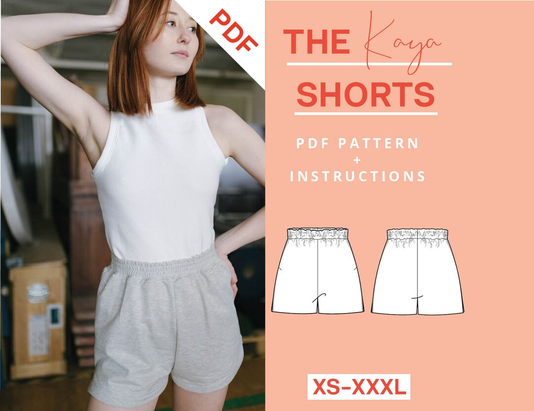 Shorts Sewing Pattern PDF Ladies XS-XXXL Digital Pattern Short Pants ...