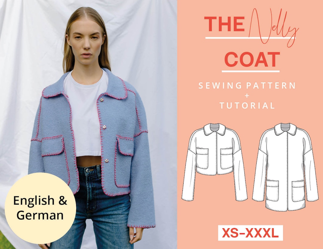 Coat Sewing Pattern Digital PDF | XS-XXXL | Instant Download | Beginner ...