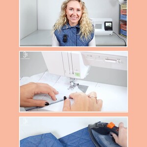Quilted Gilet Sewing Pattern Denim Vest Pattern | XS-XXXL | Instant ...