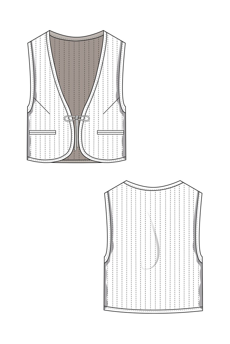 Quilted Vest Sewing Pattern PDF Reversible Vest Pattern Xs-xxxl With ...