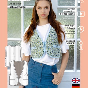 Quilted Vest Sewing Pattern PDF Reversible Vest Pattern Xs-xxxl With ...