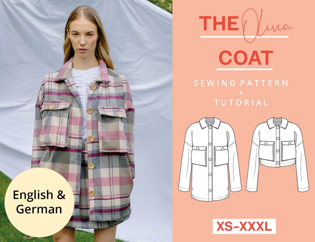 Coat Sewing Pattern PDF | XS-XXXL | Instant Download | Beginner ...