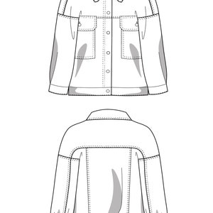 Denim Jacket Sewing Pattern PDF Jeans Vest Gilet | XS-XXXL | Instant ...