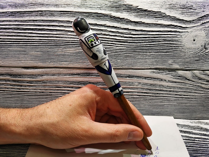 Funny wood penHandmade penFunny Astronaut Pen Gift | Etsy