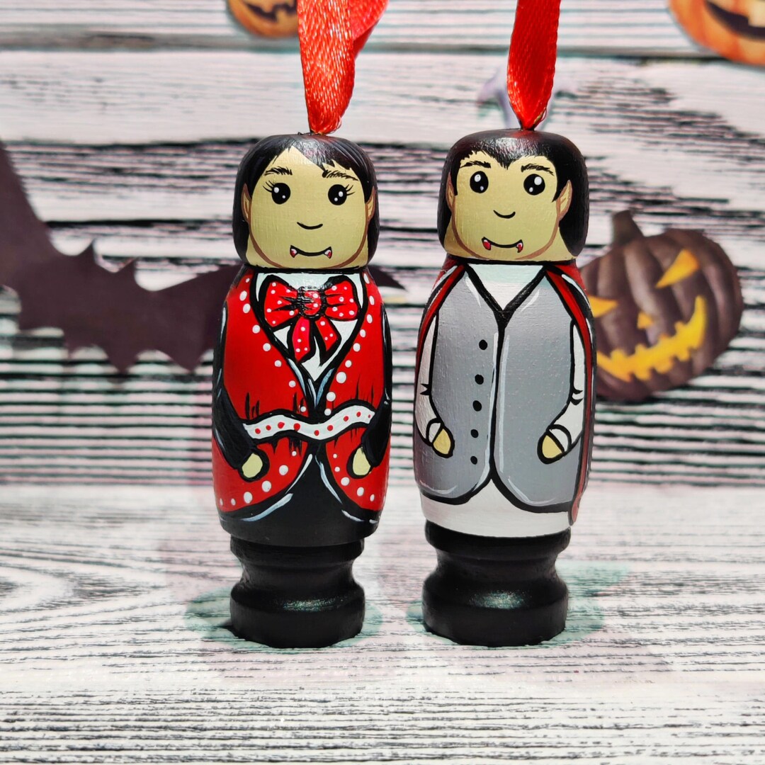 Funny Vampire Wood Ornament, Halloween Prank Gift - Etsy