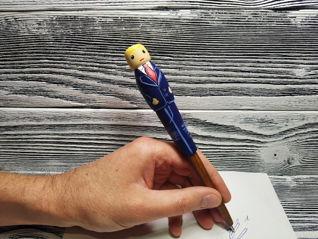 Donald Trump Pen, Adult Humor, Funny Pen, Pen With a Surprise, Wooden ...