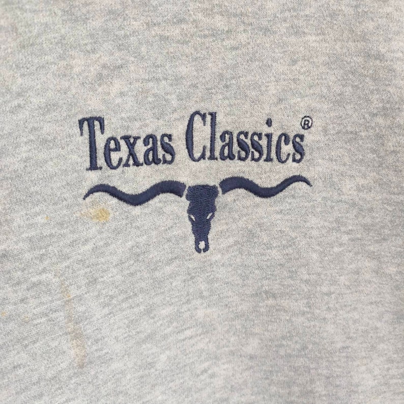 Texas Classics Authentic Sweatshirt X-large Vintage Embroidery ...