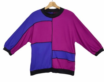 90s Colorblock Shirt - Etsy