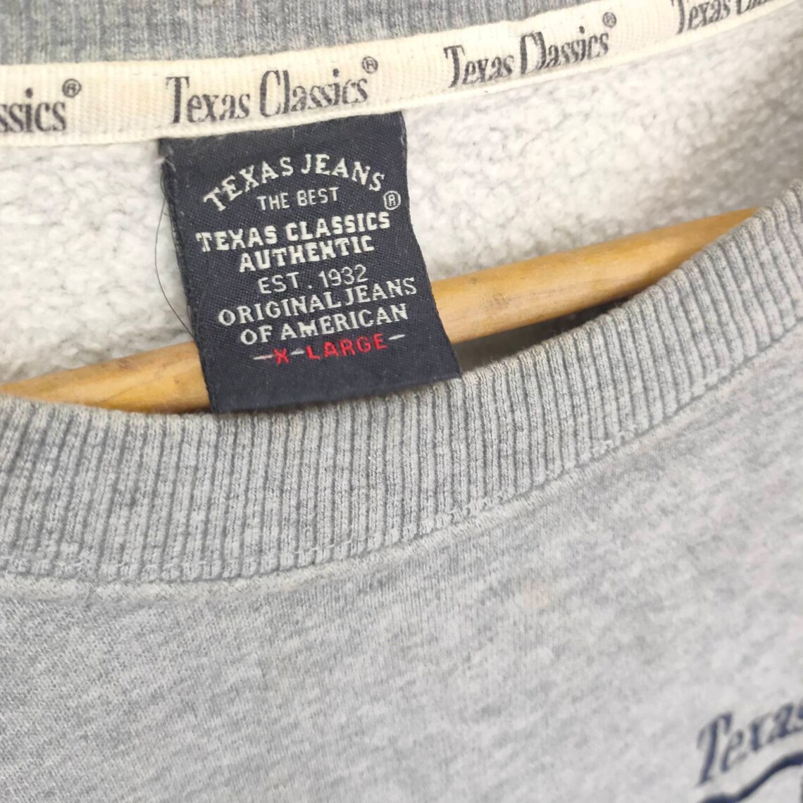 Texas Classics Authentic Sweatshirt X-large Vintage Embroidery ...