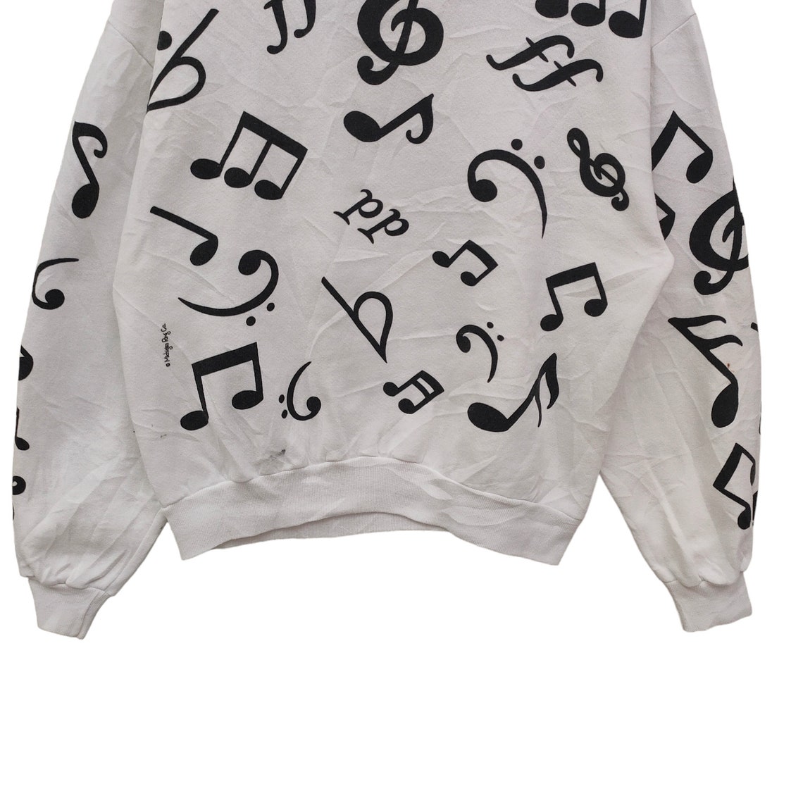 90s Music Note Symbol Crewneck Sweatshirt Large Vintage Jerzees Sweater ...