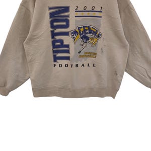 Y2K Tipton Blue Devils Football Sweatshirt Large Vintage High School ...