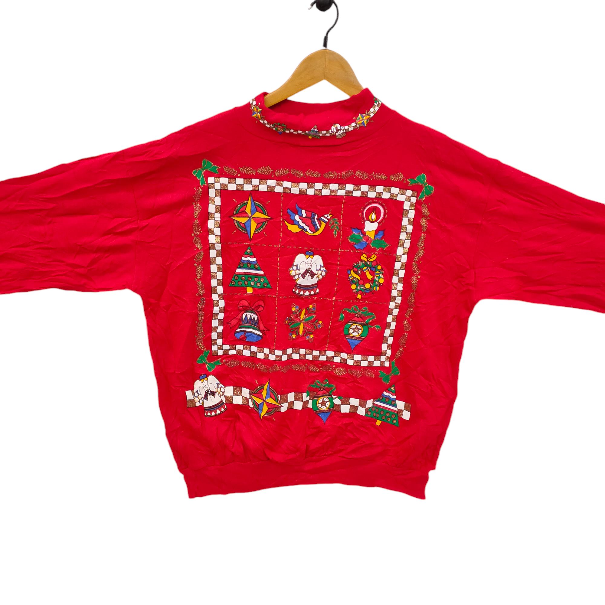 Vtg Santa Claus Sweater, Christmas Sweatshirt, Xmas Holiday Gifts, 90s ...