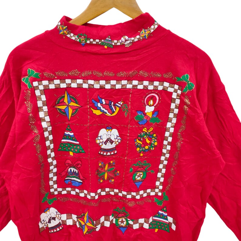 Vtg Santa Claus Sweater, Christmas Sweatshirt, Xmas Holiday Gifts, 90s ...