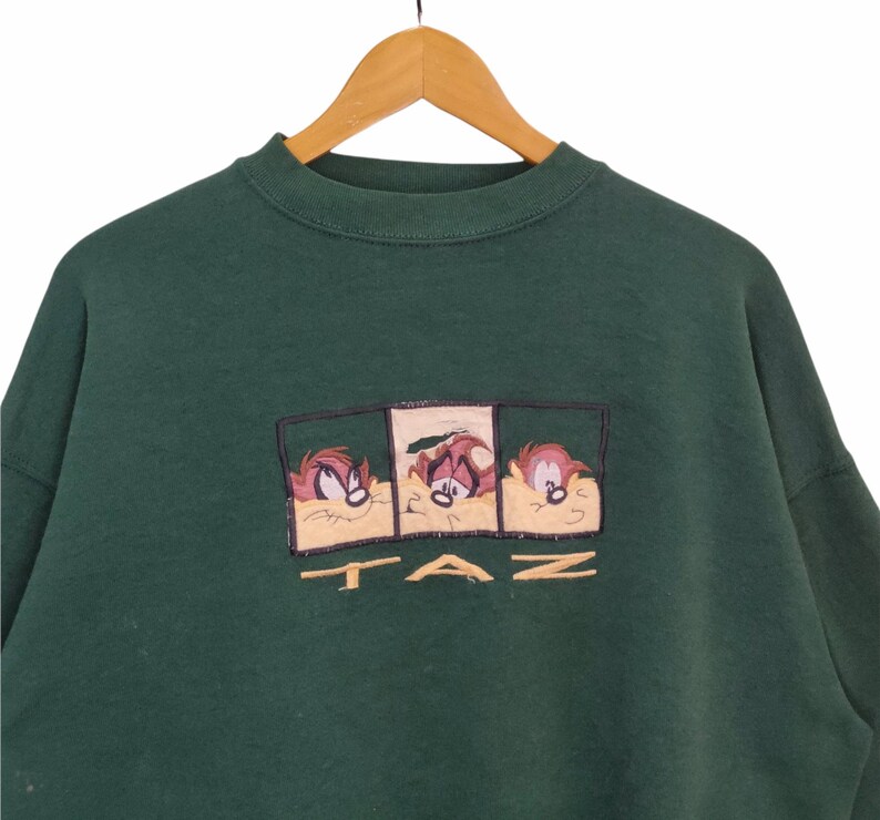 90s Taz Looney Tunes Crewneck Sweatshirt Vintage Taz Mania Sweater ...