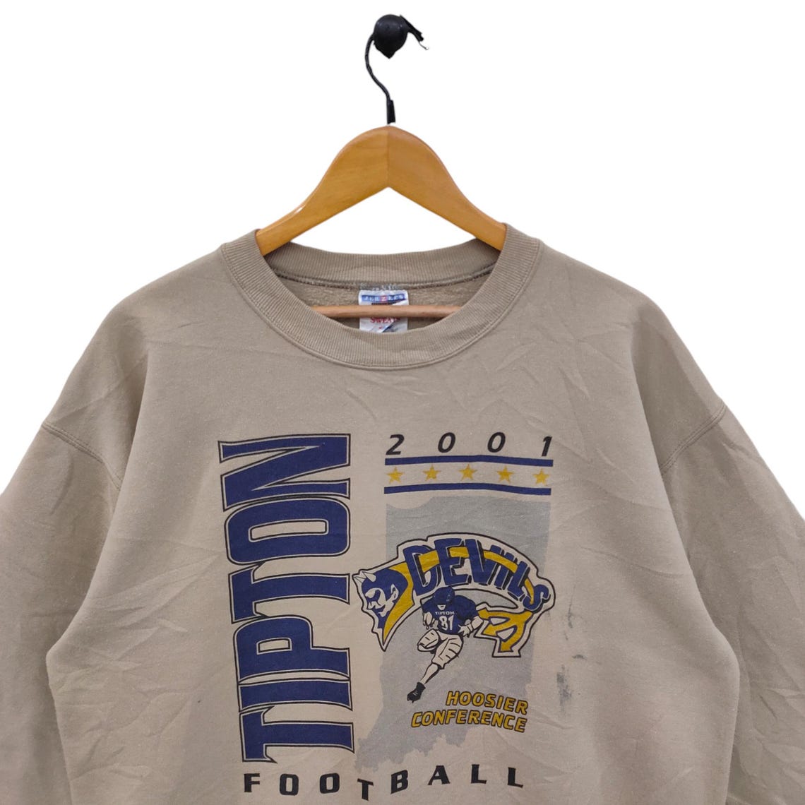 Y2K Tipton Blue Devils Football Sweatshirt Large Vintage High School ...