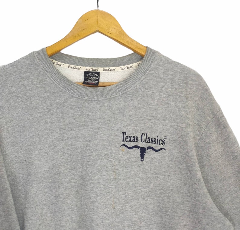 Texas Classics Authentic Sweatshirt X-large Vintage Embroidery ...
